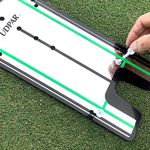 UDPARSCO Golf Putting Alignment Mirror, Portable Golf Training Aid, Putting Golf Training Equipment, Putting Trainer, Size 12 x 6 Inches