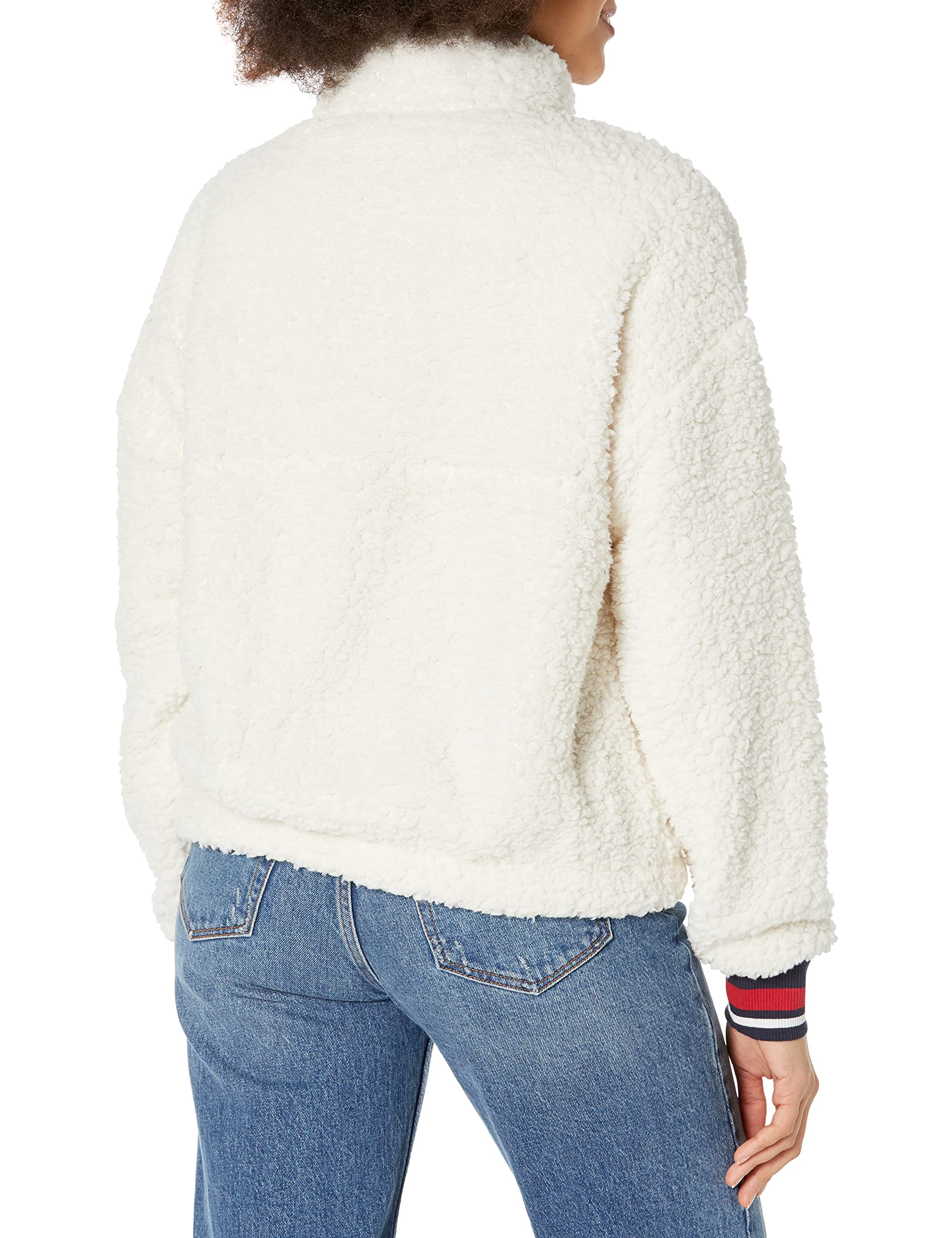 Tommy Hilfiger Sport womens Sport Half-Zip Jacket,Ivory,Medium