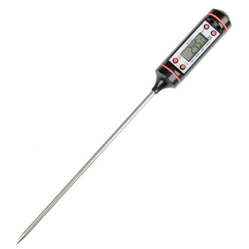 TenYua Digital Stainless Cooking Thermometer with Instant Read, Long Probe, LCD Screen, Anti-Corrosion, Best for Food, Meat, Grill, BBQ, Milk, and Bath Water