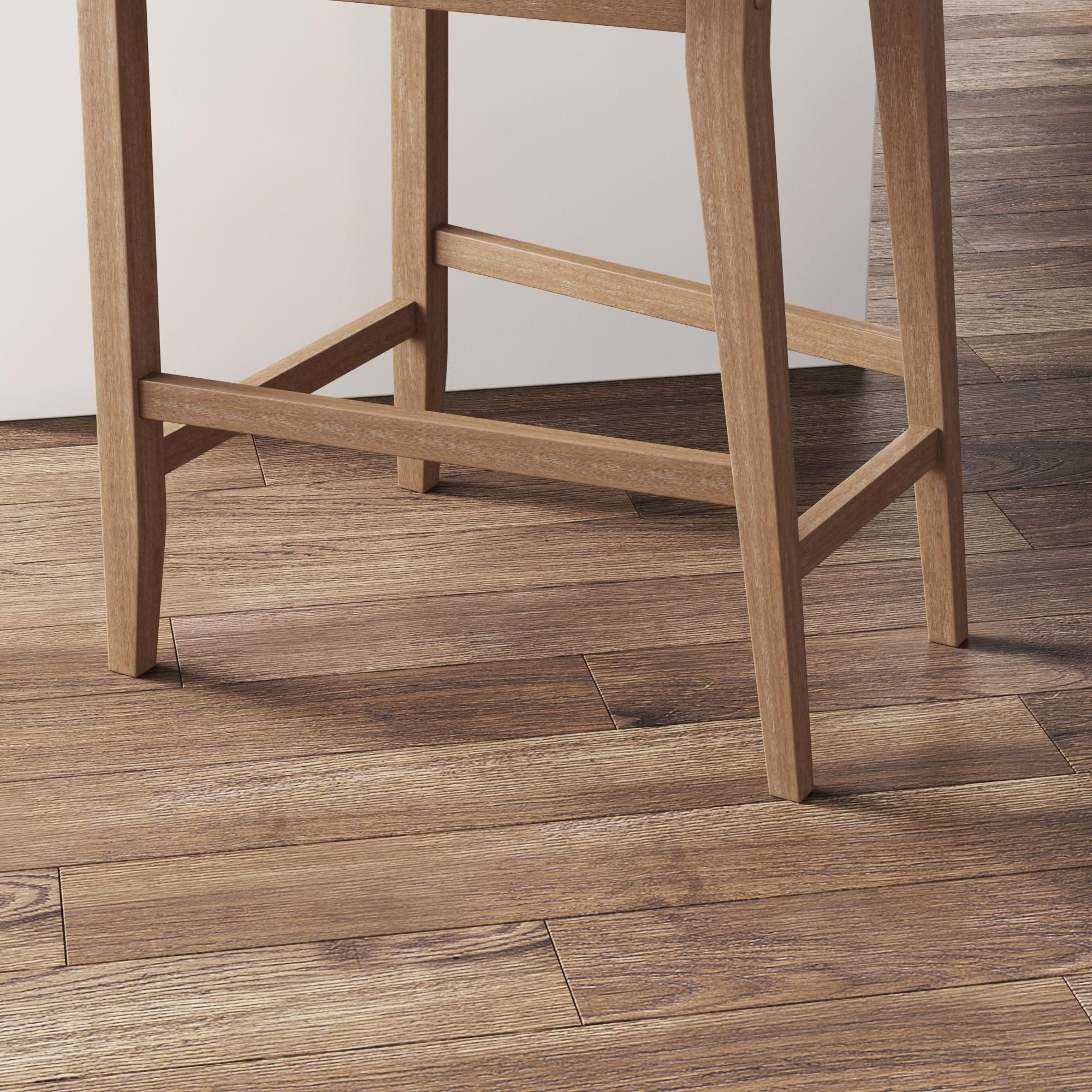 Nathan James Gracie Modern Dining Chair, Upholstered Accent Dining Chair, Natural Flax/Light Brown, Set of 4