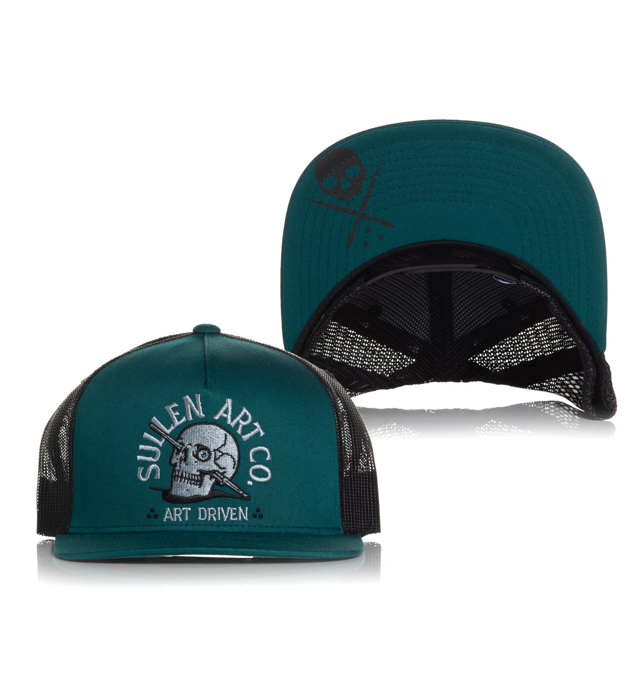 Sullen Run Through Snapback Tattoo Lifestyle Hat (Teal/Black)