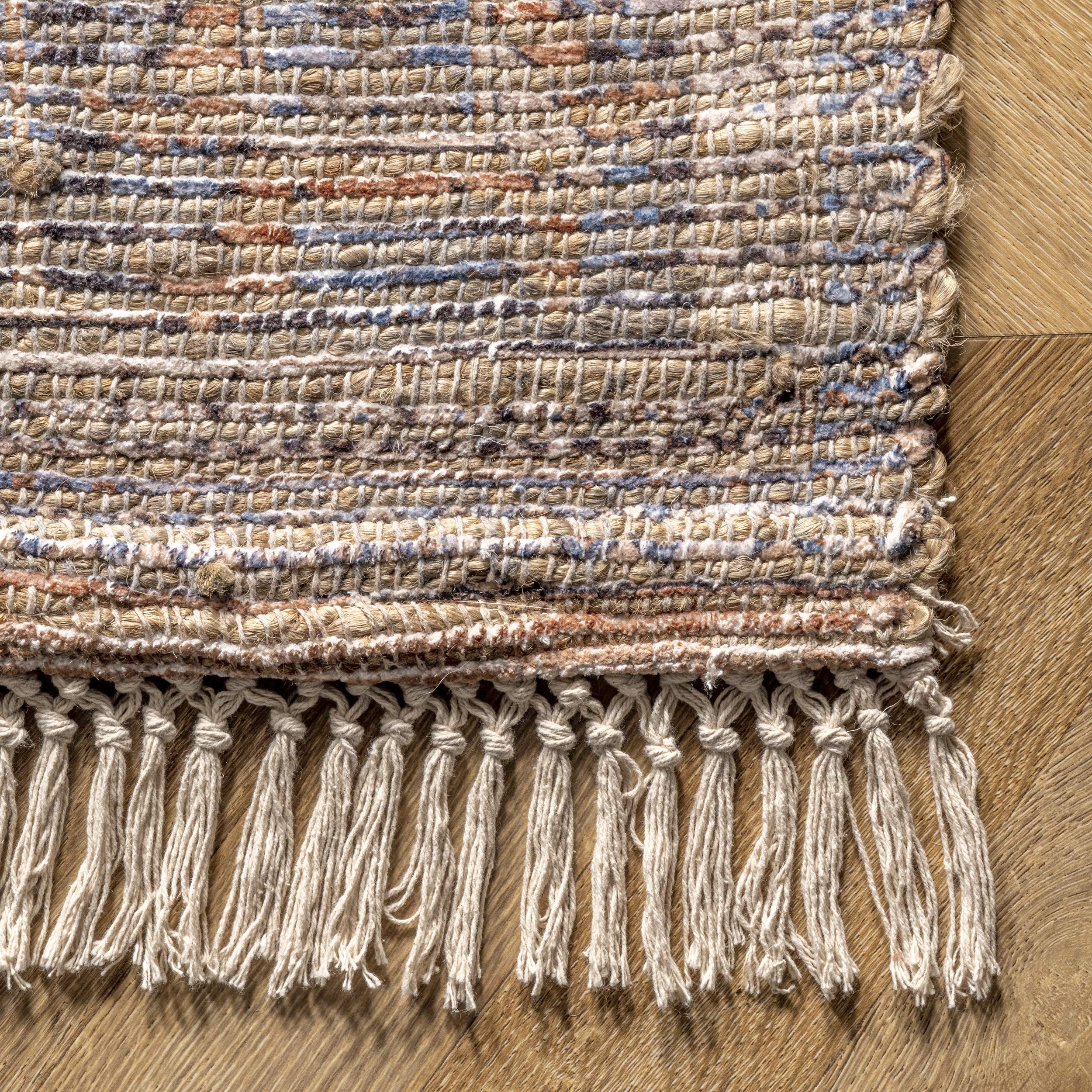 nuLOOM Harlyn Medallion Tassel Flatweave Area Rug, 5x8, Multi