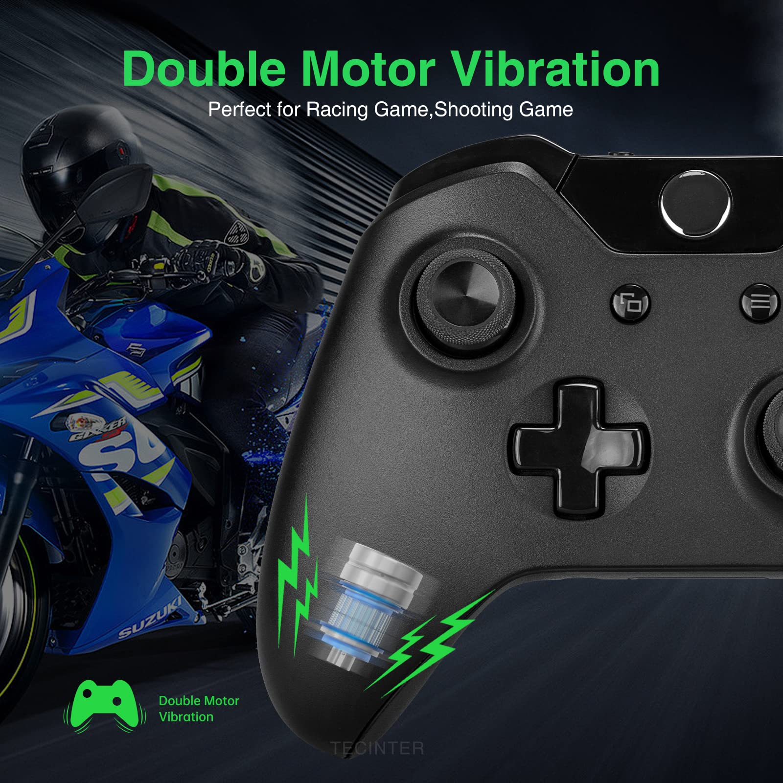 vaomon Wireless Controller for Xbox One PC Game Controller Compatible with Xbox One,Xbox Series X/S,3.5mm Audio Jack,3D Joystick (Black)