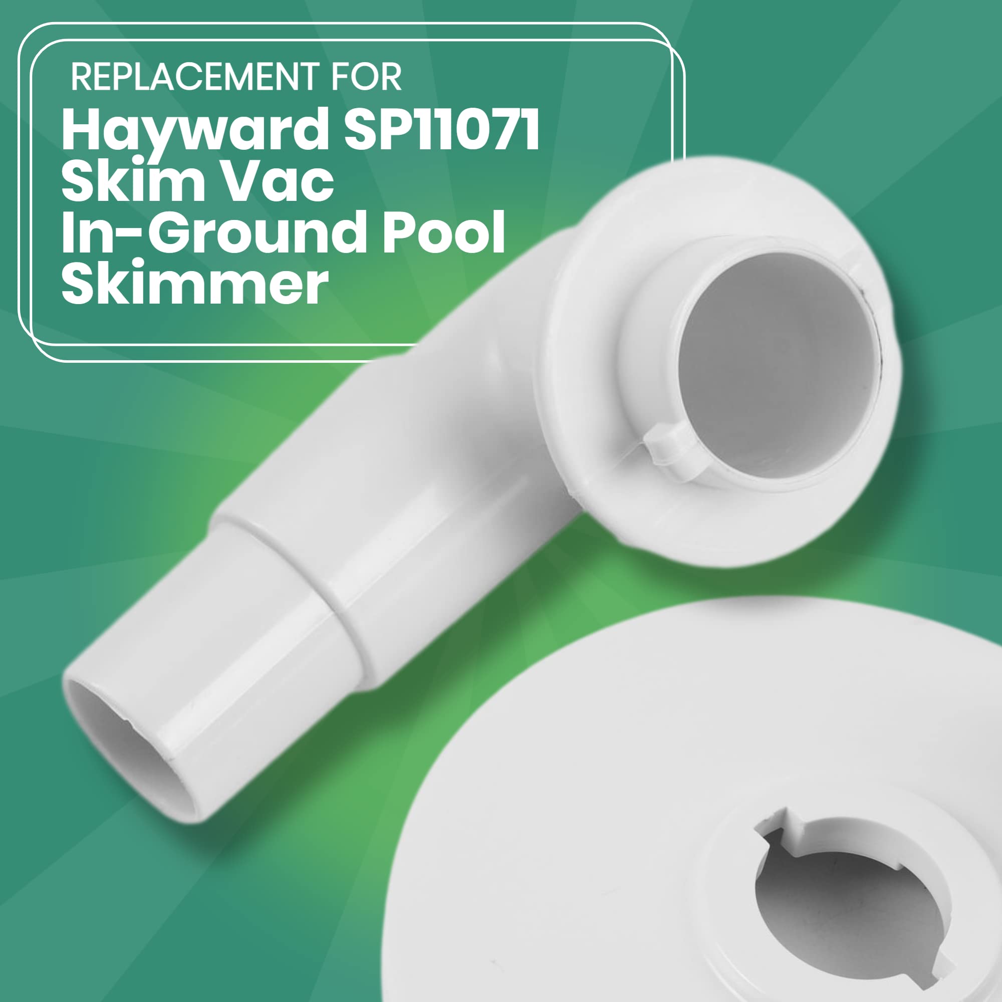 TonGass 7-1/4" Pool Skimmer Vacuum Plate Compatible with Hayward Swimming Pool Skimmer SP1089 - Skim Vac 1 1/4โ and 1 1/2โ Combo Hose Elbow Adapter - Exact Replacement Hayward SP11071