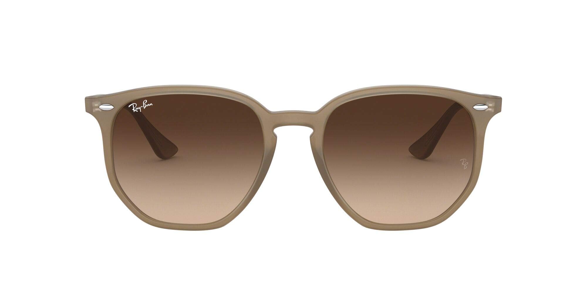 Ray-Ban RB4306 Hexagonal Sunglasses, Opal Beige/Brown Gradient, 54 mm