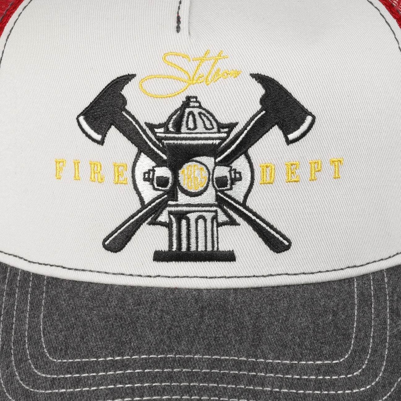 Stetson Fire Dept. Trucker Cap Men Grey-red One Size