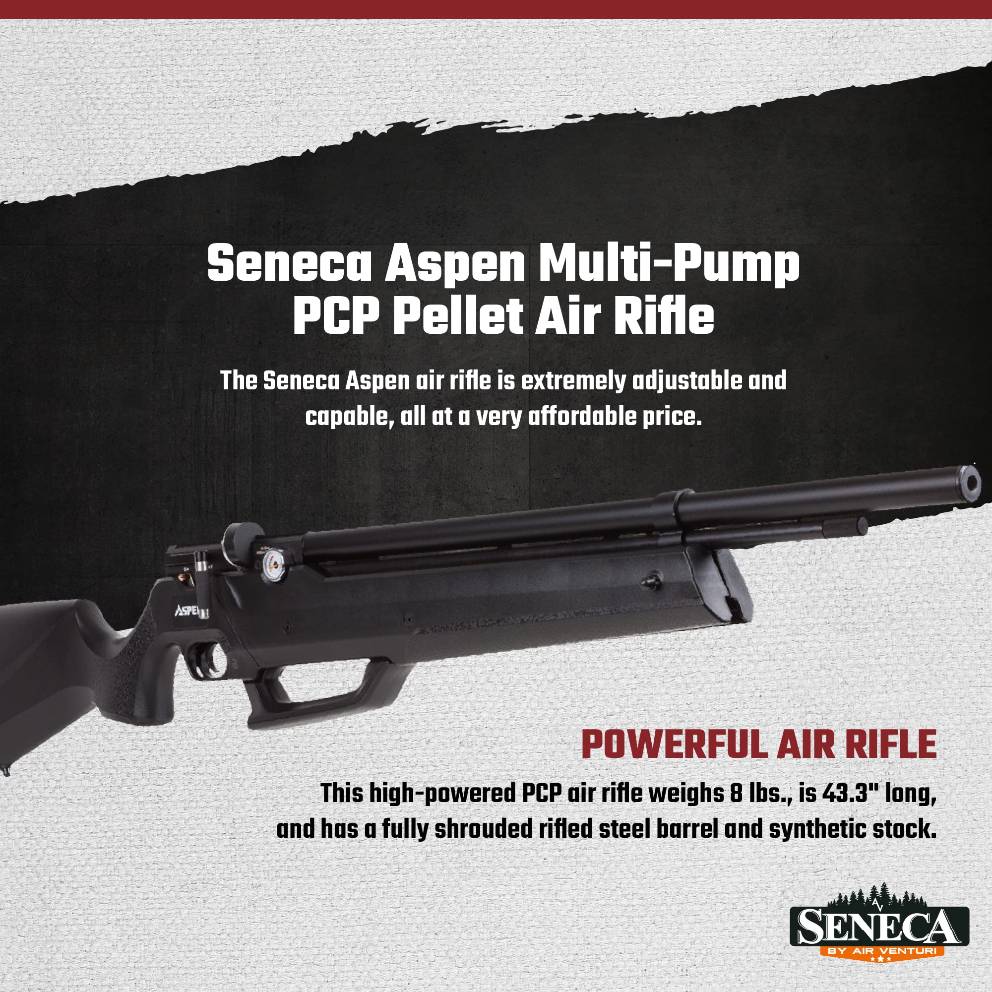 Seneca Aspen Multi-Pump PCP Air Rifle (.22 Caliber)