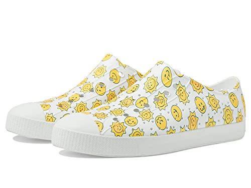Native Shoes Unisex Jefferson Sugarlite Print Shell White/Shell White/Raincoat Sunsmile Men's 6, Women's 8 Medium
