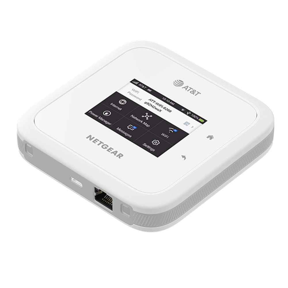 NETGEAR Nighthawk M6 5G WiFi 6 Mobile Hotspot Router (MR6110) – Blazing Fast Wireless Hotspot Router, Unlocked, Certified with AT&T and T-Mobile - White (Renewed)