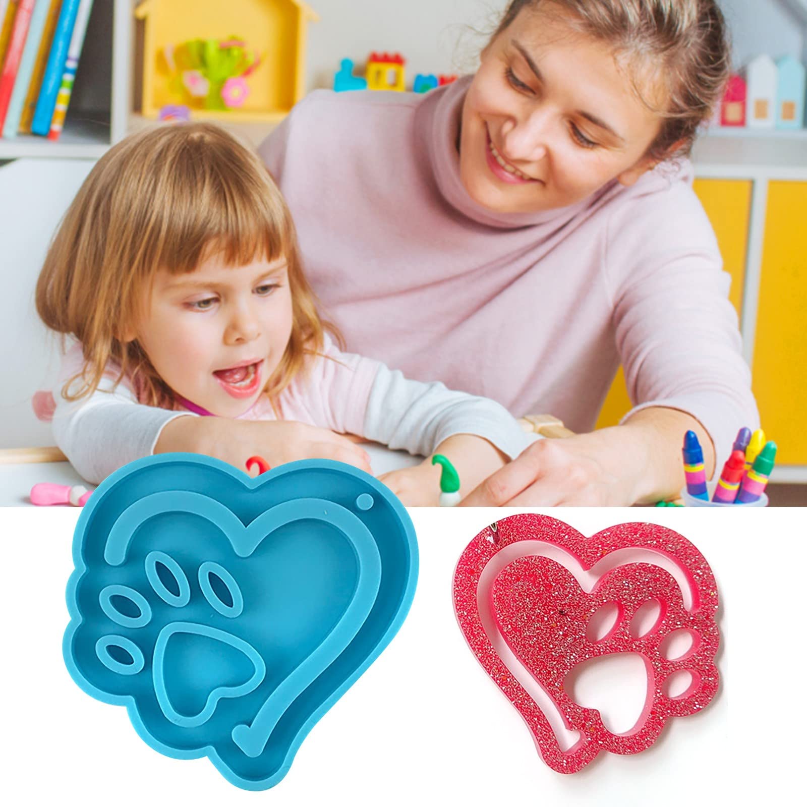 Silicone Ashtray Mould Pendant DIY Silicone Mould Epoxy Crystal Epoxy Mould for (Blue, One Size)