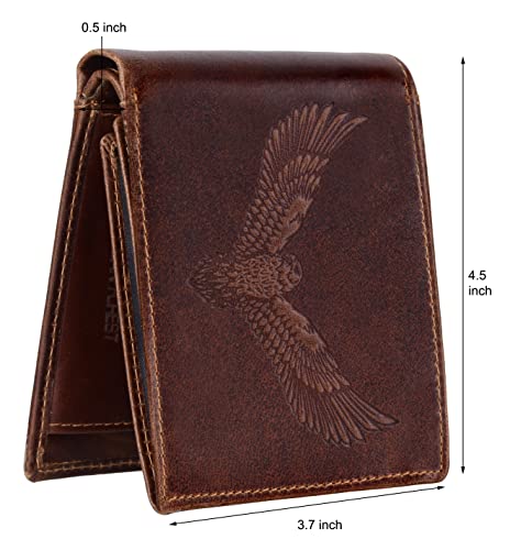 URBAN FOREST Zeus Leather Wallet & Accessory Set for Men, Caramel Brown, Casual