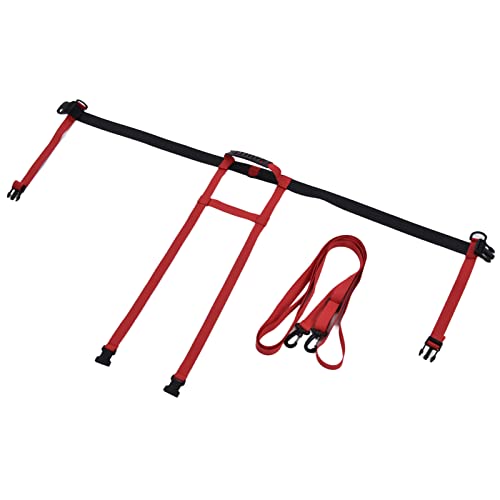 Tgoon Ski Shoulder Harness, Kids Skiing Harness Adjustable for Beginner for Skating(Red)