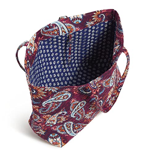 Vera Bradley Women's Cotton Grand Tote Bag, Paisley Jamboree - Recycled Cotton, One Size