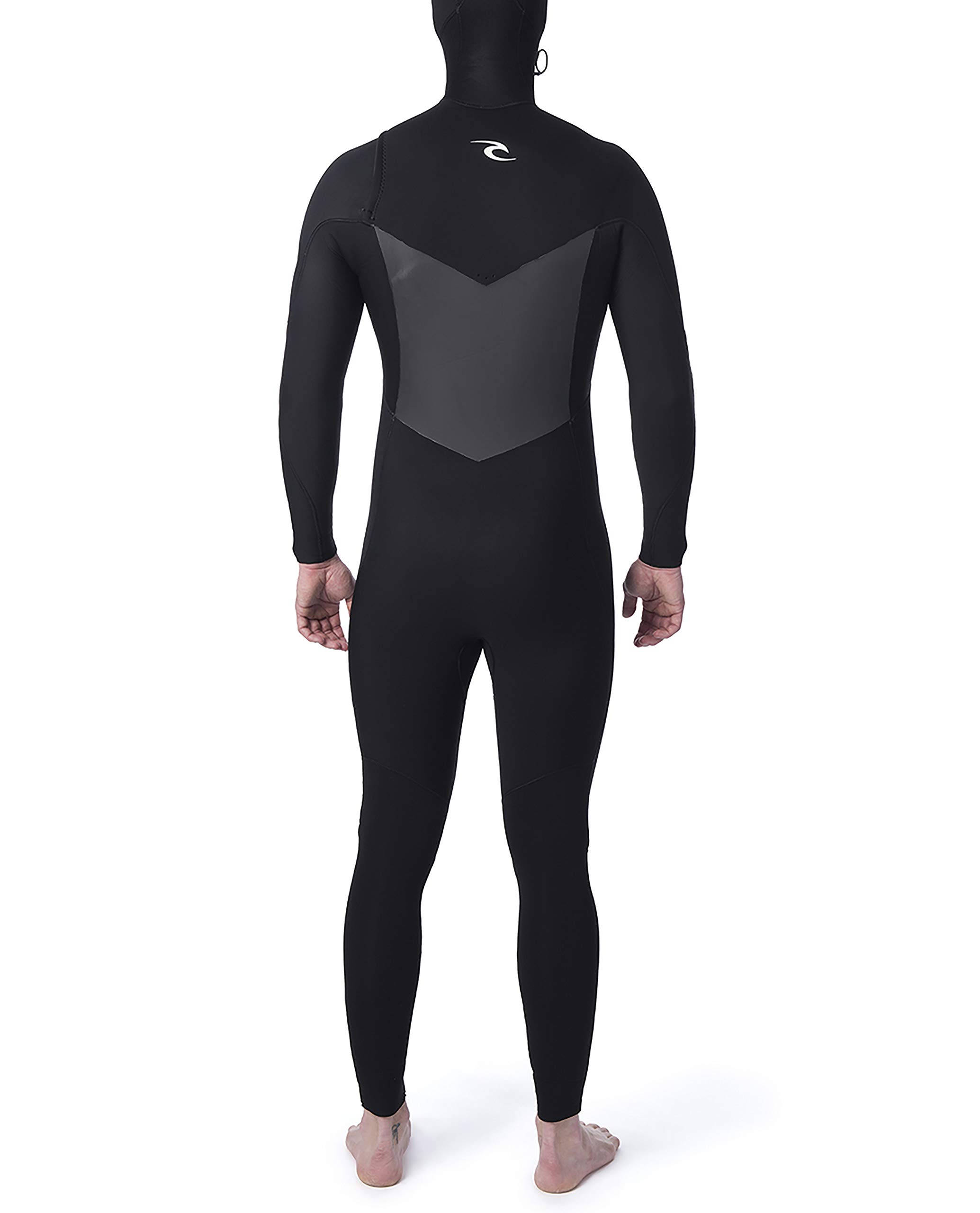 Rip Curl Mens Dawn Patrol 5/4mm Hooded Chest Zip Wetsuit Black WSM9BM Wetsuit Size - M