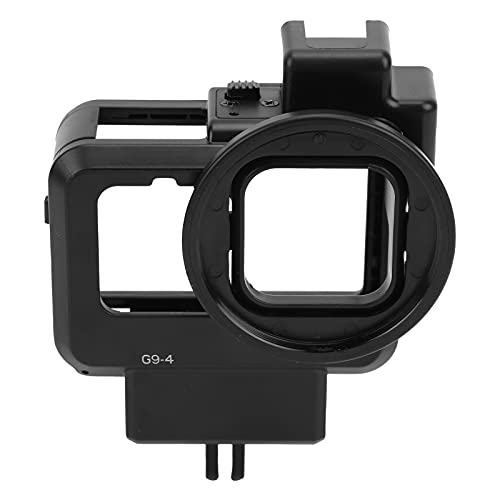 Velaurs 9‑4 Camera Cage Dual Cold Shoe, G9‑4 Action Camera Cage for GoPr 9 for Women Men