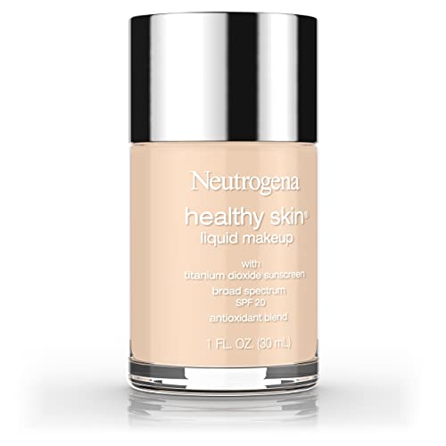 Neutrogena Healthy Skin Liquid Makeup Foundation, Broad Spectrum SPF 20 Sunscreen, Lightweight & Flawless Coverage Foundation with Antioxidant Vitamin E & Feverfew, 30 Buff, 1 fl. oz