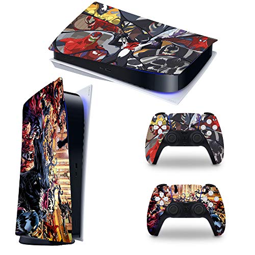 PlayStation 5 Skin Set – Bad Hero - HD Printing Vinyl Skin Cover Protective for PS5 Standard Edition Console and 2 PS5 Standard Edition Controller