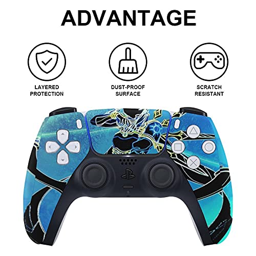 PlayStation 5 optical drive version sticker protective cover, Sword Art Online Alicization Asada Shino's Strongest Character Soul ps5 controller protective shell (compatible with ps5 optical drive)