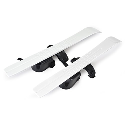 Odoland Kid's Beginner Snow Skis and Poles, Low-Resistant Ski Boards for Age 4 and Under, Lightweight, Sturdy and Safe, Blue