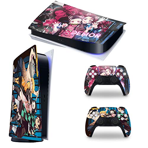 PlayStation 5 Skin Set – Devil Hunter - HD Printing Vinyl Skin Cover Protective for PS5 Standard Edition Console and 2 PS5 Standard Edition Controller