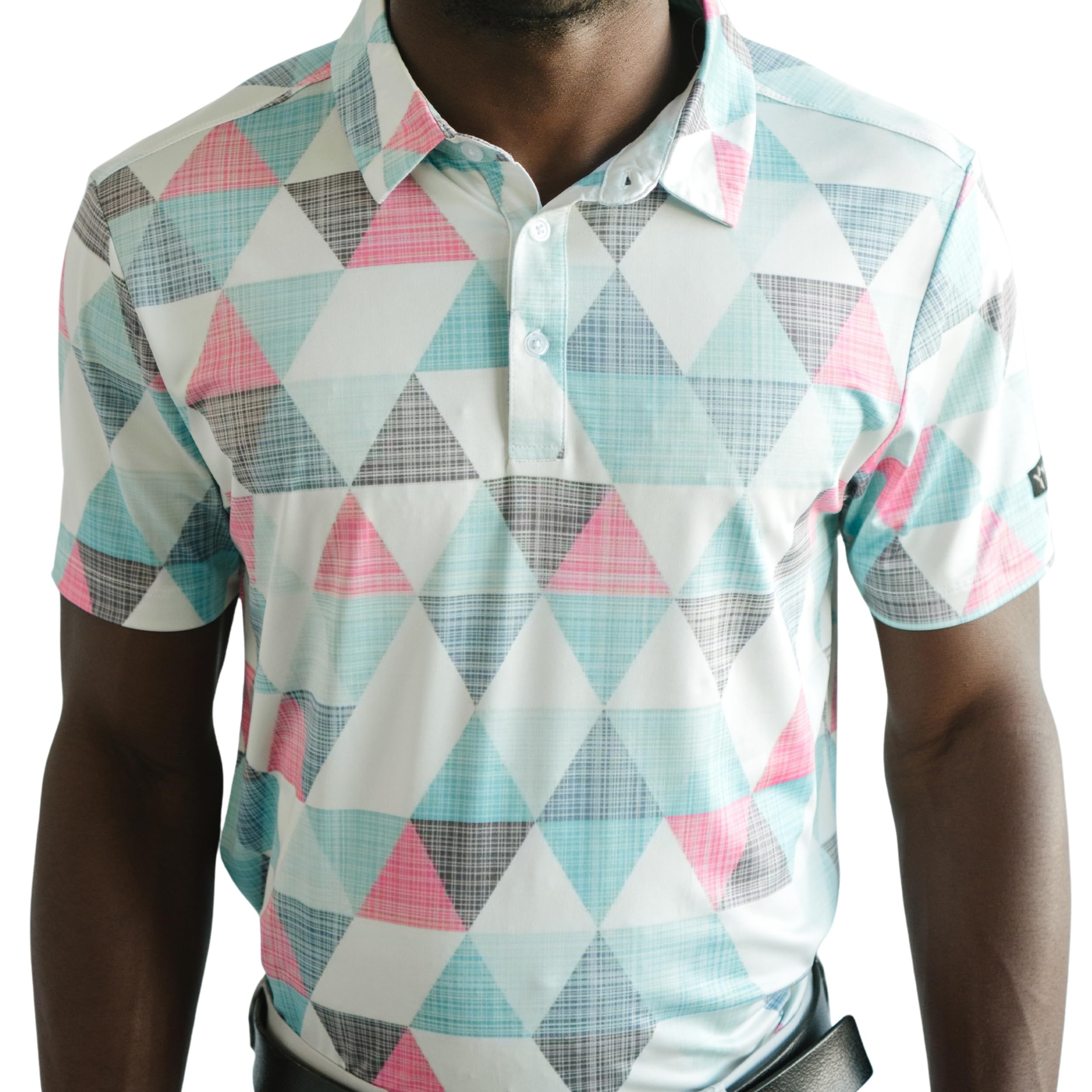 YATTA GOLF Athletic Performance Golf Shirt for Men - (Large) - Dry-fit Comfort, Moisture Wicking, 4-Way Stretch, Short Sleeve Casual Polo Shirt