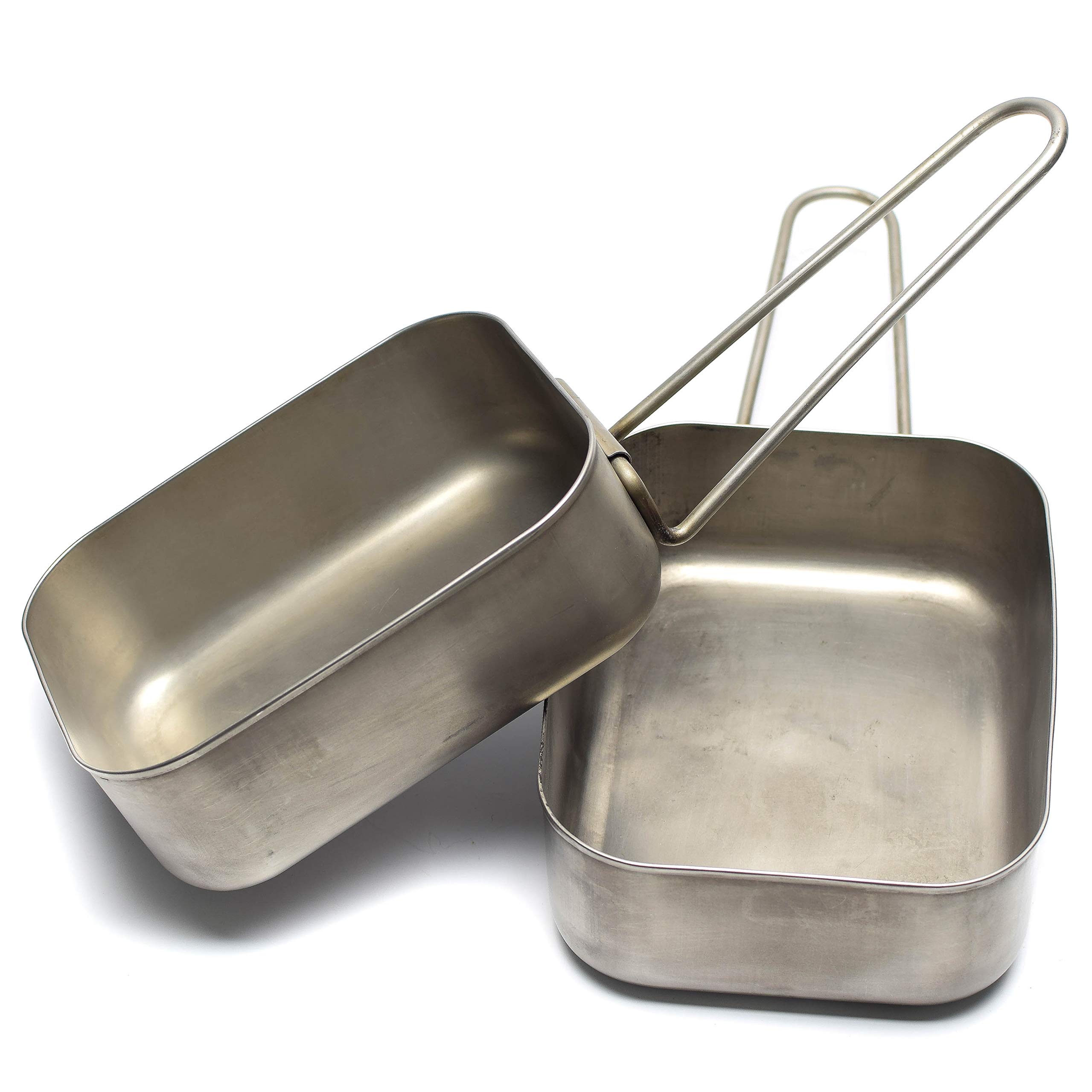 Original Dutch Army Stainless Steel Mess tins Mess kit Cooker Genuine Military Issue Two Piece kit