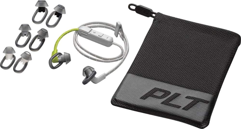 Plantronics BackBeat FIT 300 Sweatproof Sport Earbuds, Wireless Headphones (Grey/Lime) (Renewed)