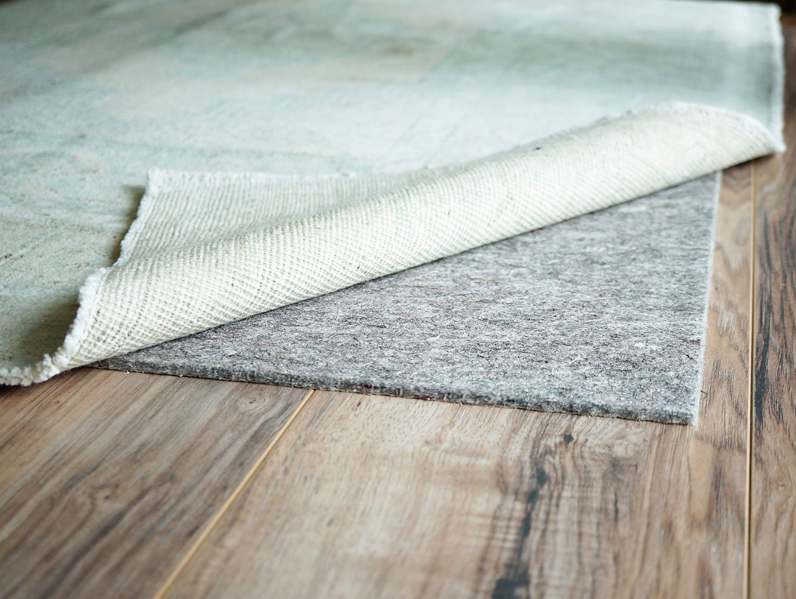 RUGPADUSA - Basics - 5'x7' - 1/8" Thick - Felt + Rubber - Non-Slip Rug Pad - Cushioning Felt for Modest Comfort - Safe for All Floors and Finishes