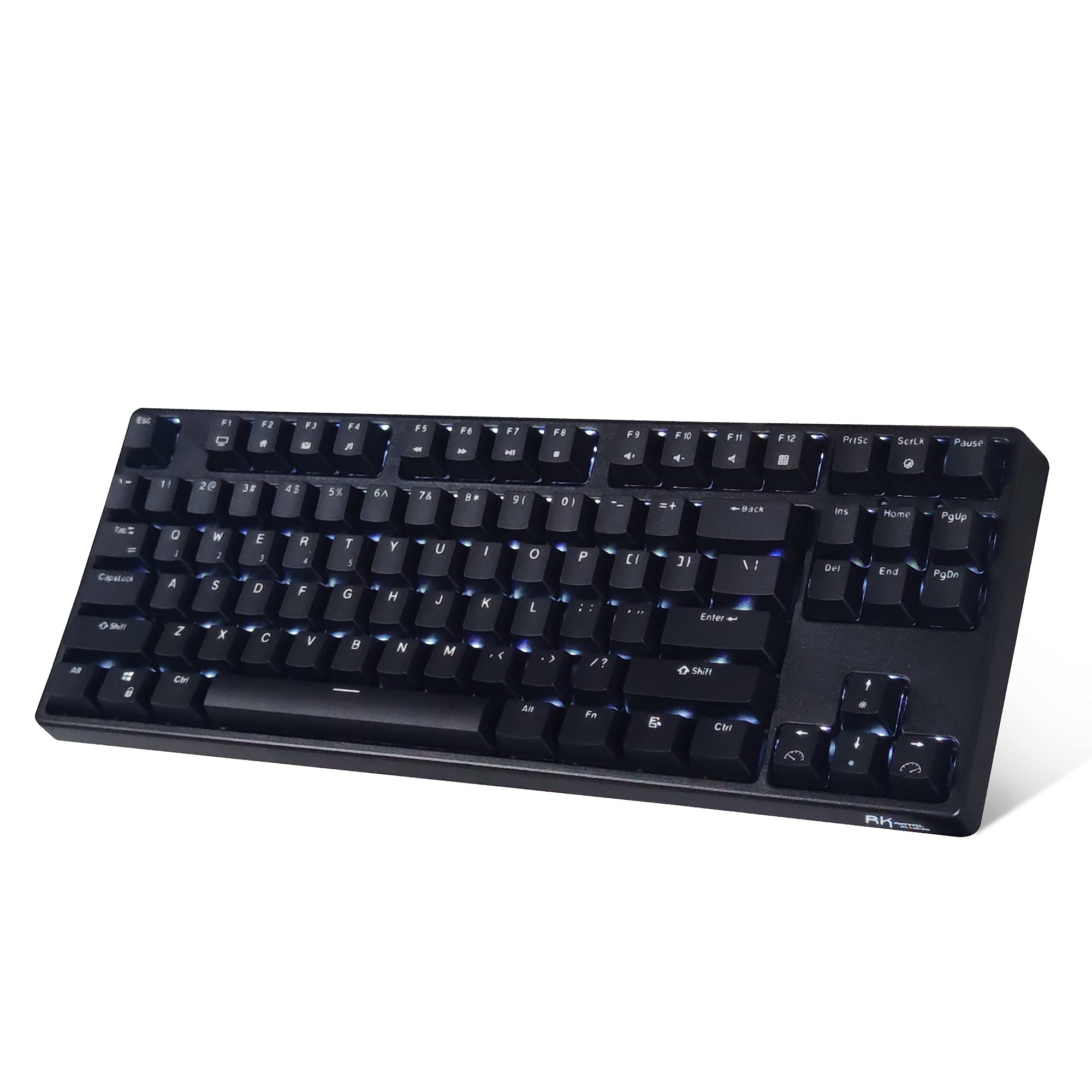 RK ROYAL KLUDGE Mechanical Keyboard 87 Keys White LED Backlight Tenkeyless Wired/Wireless Bluetooth Keyboard Gaming/Office for iOS Android Windows MacOS and Linux RK987 (Red Switch-Black)