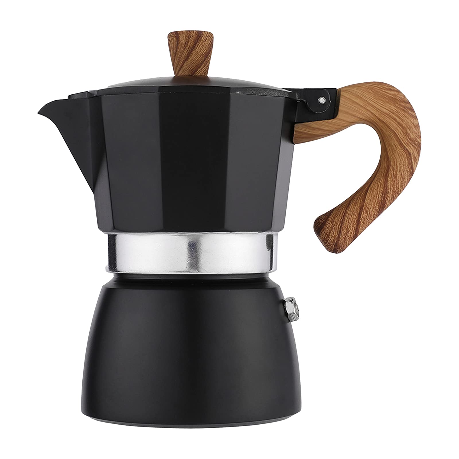 Upspirit Moka Pot,Stovetop Espresso Maker italian Coffee Maker,Camping Coffee Pot Portable Cafetera, 6 Cups (Black)