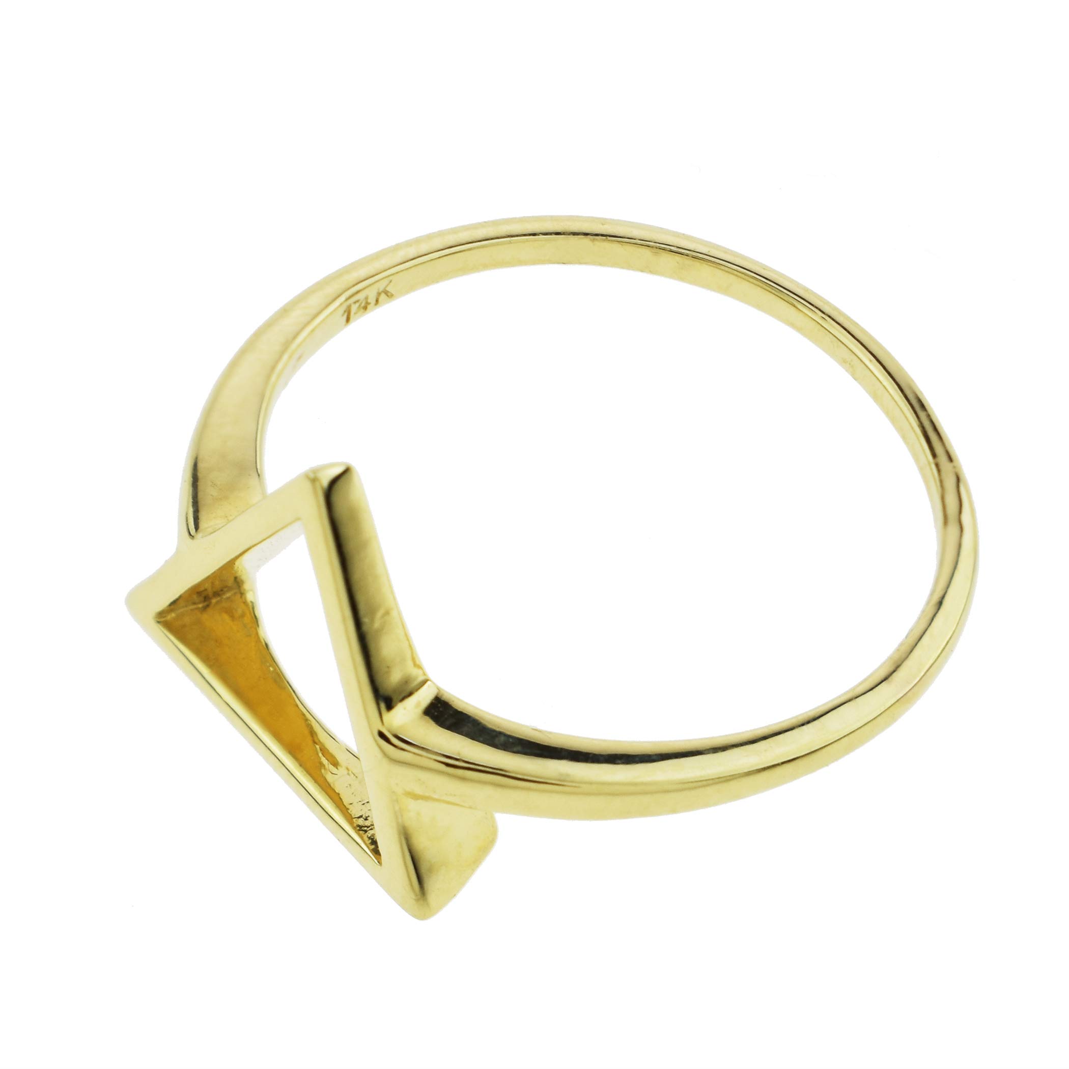 Sechic 14K Gold Triangle Ring