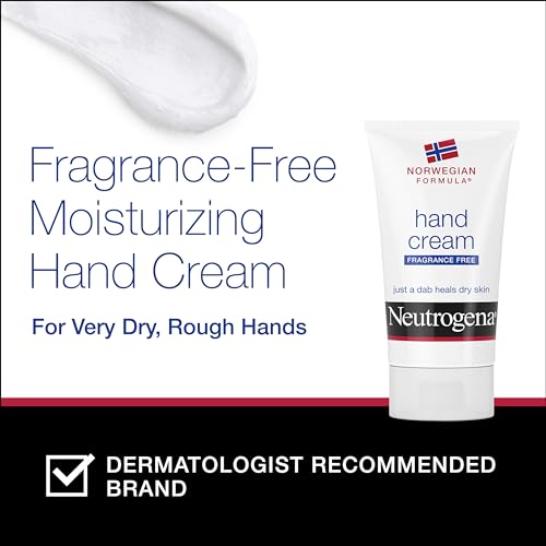 Neutrogena Norwegian Formula Moisturizing Hand Cream Formulated with Glycerin for Dry, Rough Hands, Fragrance-Free Intensive Hand Lotion, 2 oz, Pack of 6