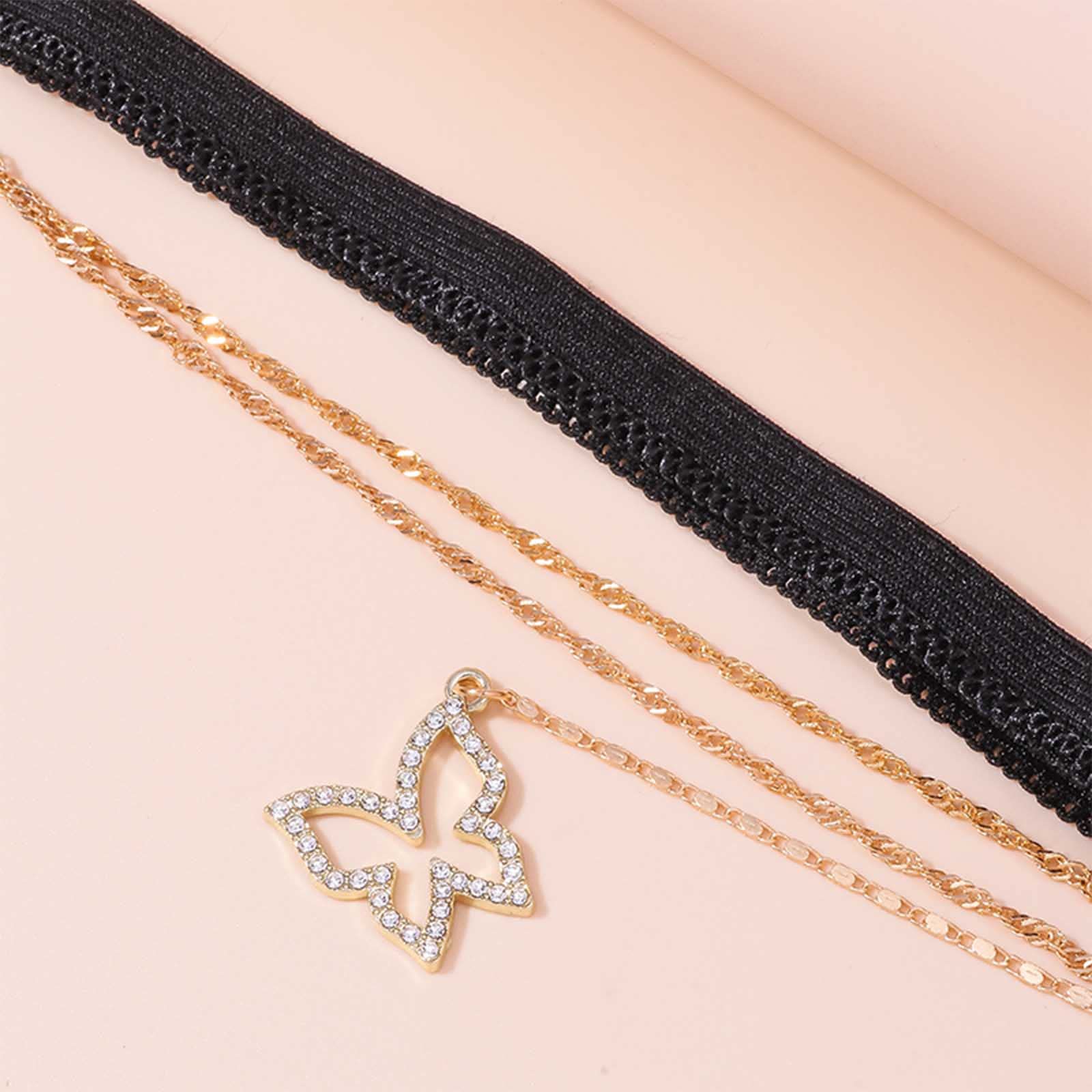 Vichay Party Leg Jewelry Women Body Chain Layered Thigh Chain Boho Body Accessories (B-Gold Butterfly)