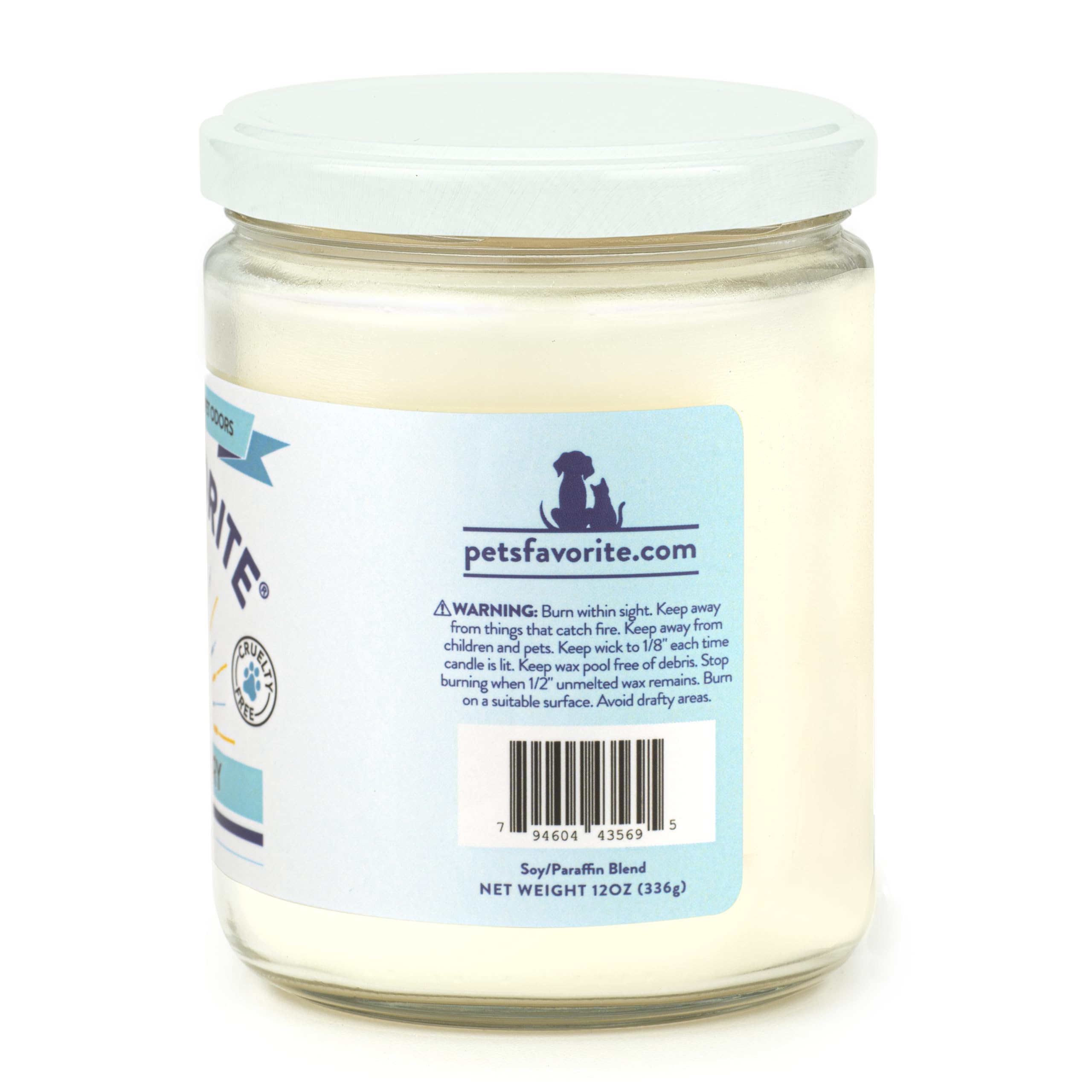 Pet's Favorite - Tested & Proven - Odor Eliminating Candle, Pet-Friendly Scented Candle, in 7 Great Fragrances β 70-Hour Burn Time, Cotton Wick (Fresh Laundry, Pack of 2)