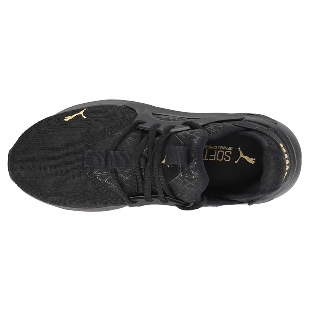 PUMA Womens Softride Enzo Evo Metal Wide Running Sneakers Shoes - Black - Size 8 M