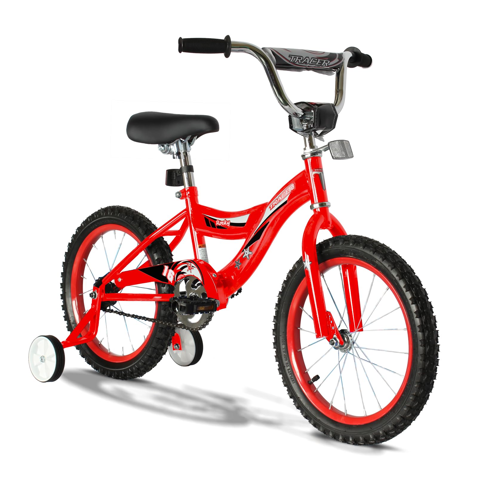 Tracer Logan 20 in Hi-Ten Steel Framed Freestyle BMX Style Beginnerrs Bike, Red