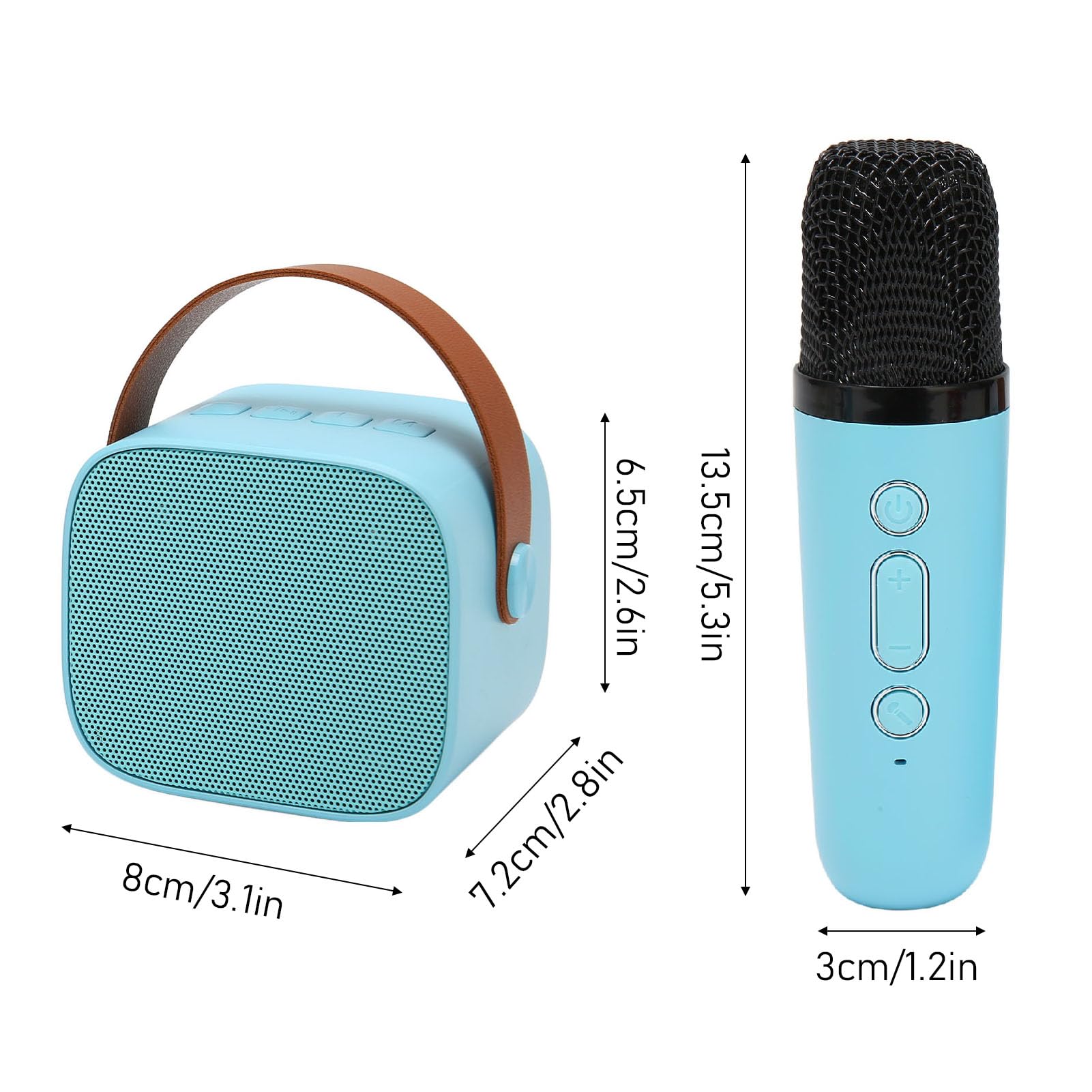 Portable Speaker, Heavy Bass Reverb Sound Function Multifunctional Karaoke Machine Stereo Sound Voice Change Effect for Home KTV (#3)