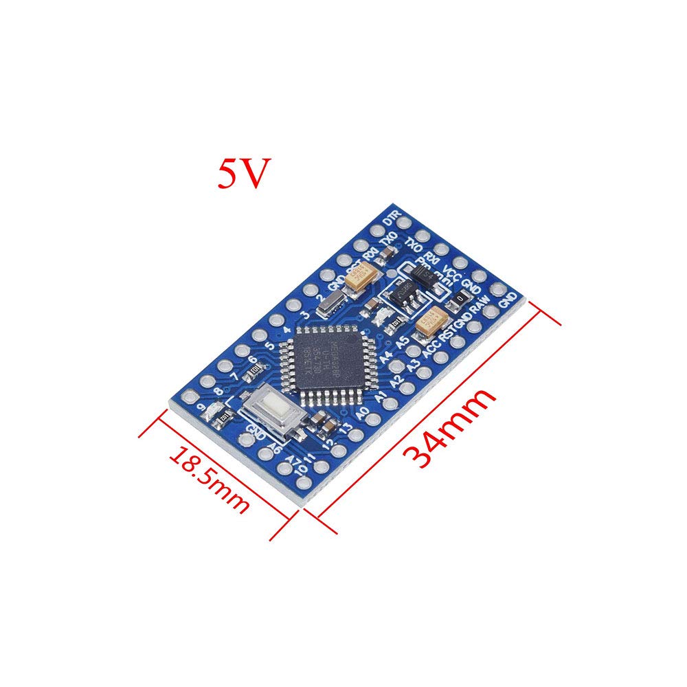 Pro Mini P/Atmega168PA-AU Pro Mini 328 Mini 3.3V 8MHz 5V 16Mhz for Compatible Nano CP2102 FT232RL,Pro Mini 328P 5V Red
