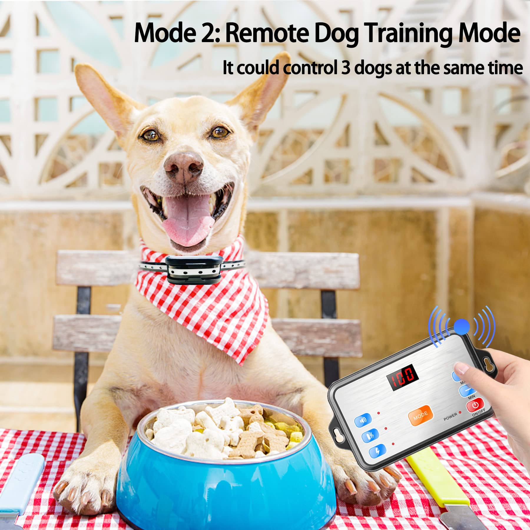 only warm Dog Wireless Fence System Dog Trainging Collar 2 in 1 Adjustment Reflective Waterproof Collars Freedom Fence