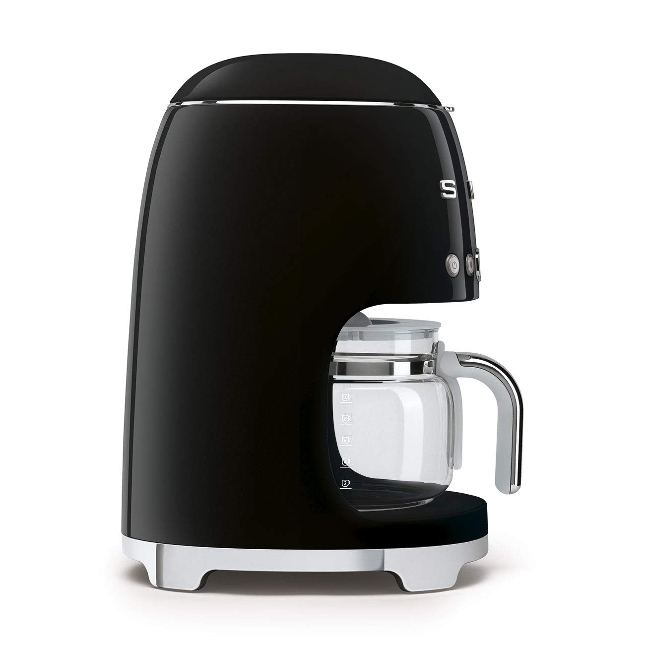 Smeg DCF02BLUS 50's Retro Style Drip Filter Coffee Maker Bundle CGF01BLUS Coffee Grinder - Black