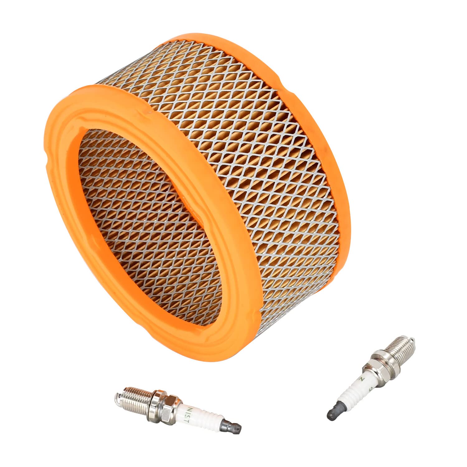 Weelparz 0C8127 Air Filter with 2 Spark Plugs Compatible with Generac V-Twin 760cc & 990cc Engines GN410 GTH760 GTH990 12-18 KW Air-Cooled Generator