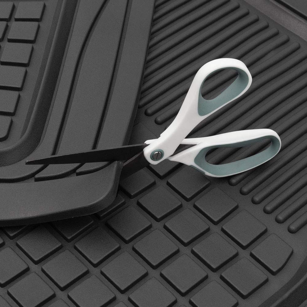Motor Trend Custom Fit Premium Trim, All Weather Deep Dish Car Floor Mats for Ford Escape, Honda CR-V, Toyota RAV4, Black (MT-173)