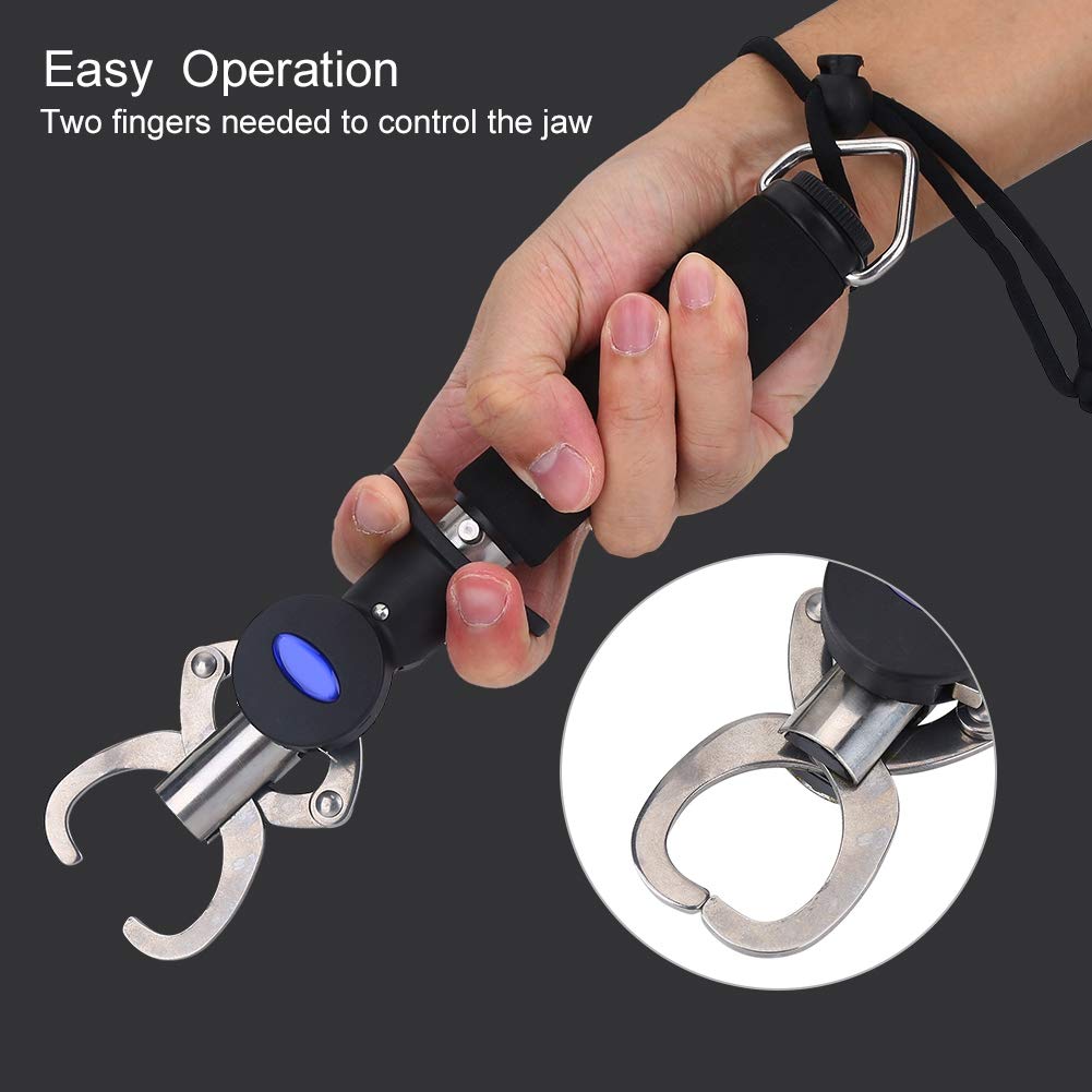 Yeuipea Fish Grabber,Durable 15 kg Weighing Scale Fishing Grip Gripper Fish Lip Grabber with Tape Measure