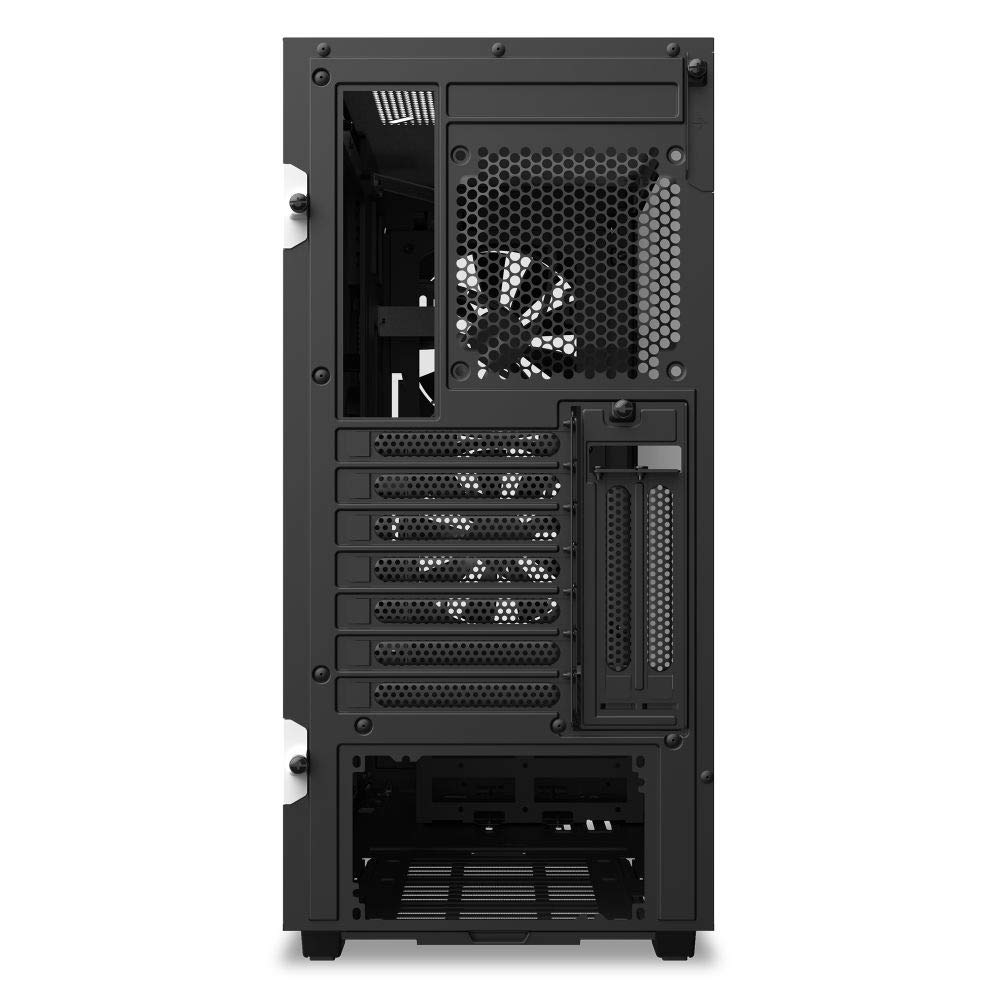 NZXT H510 Elite - CA-H510E-W1 - Premium Mid-Tower ATX Case PC Gaming Case - Dual-Tempered Glass Panel - Front I/O USB Type-C Port - Vertical GPU Mount - Integrated RGB Lighting - White/Black