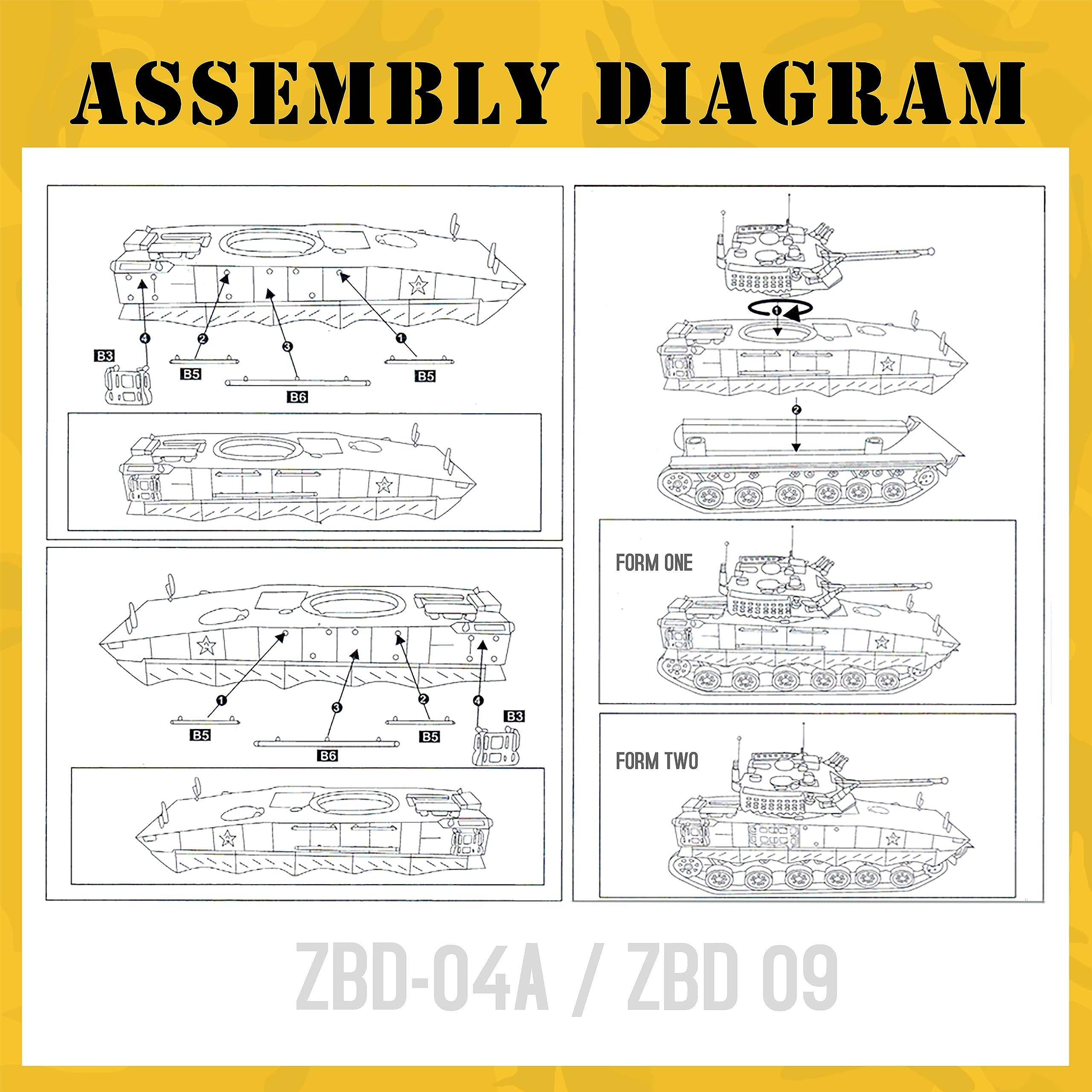 ViiKONDO 1/72 Scale Toy Tank (2 Pcs/Set) DIY Assembly Military Model Building Kit Chinese Snow Leopard VS Tracked Infantry Fighting Vehicle Classic Army Men Collection Gift