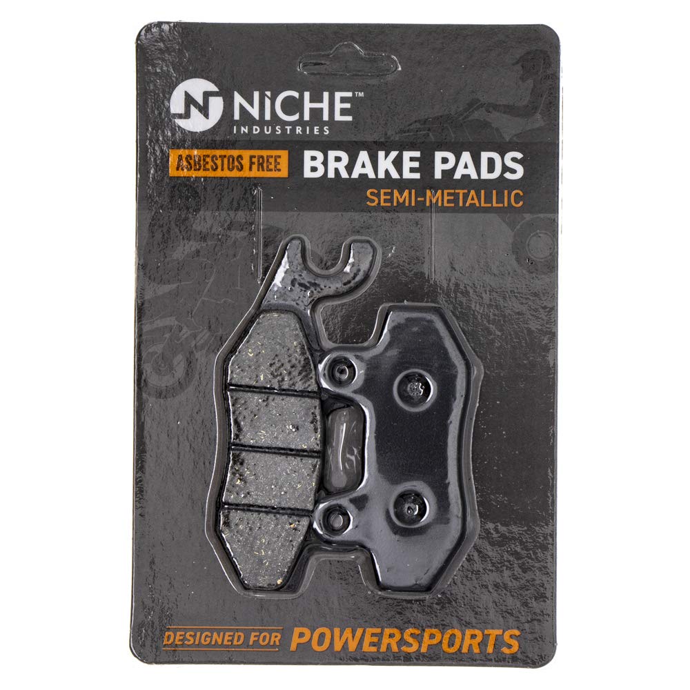 NICHE Brake Pad Set for Kawasaki KLR650 43082-0080 43082-0060 Front Rear Semi-Metallic