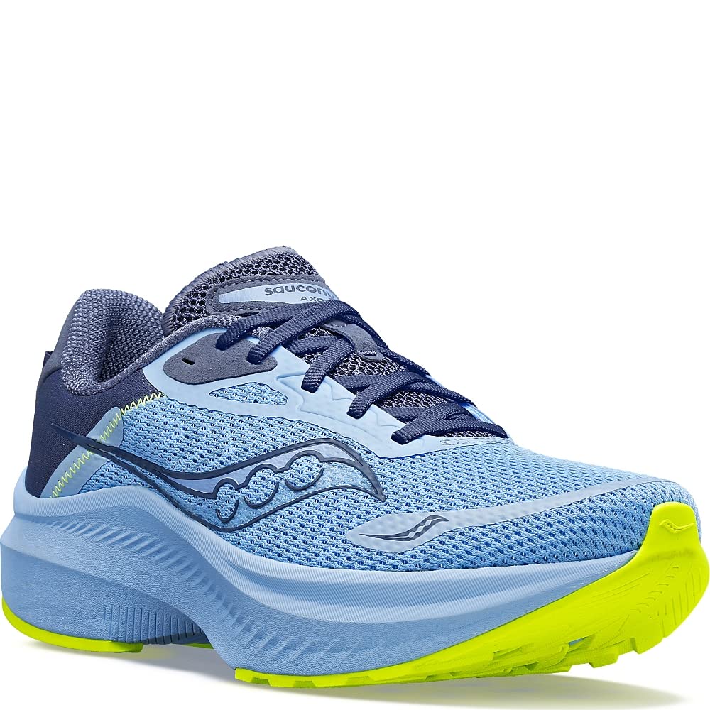 Saucony Women's AXON 3 Sneaker, Ether/Citron, 9