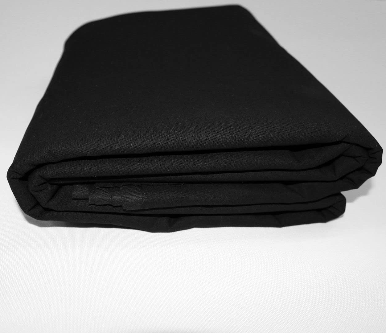 Mybecca Black 100% Cotton Muslin Fabric Textile Draping Fabric Wide: 58 inch 2-Yards (4.83 Feet x 6 Feet)(58" x 72")