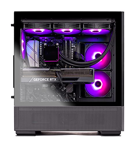 Skytech Gaming Azure Gaming PC Desktop β Intel Core i9 13900K 3.0 GHz, NVIDIA RTX 4090, 2TB NVME Gen4 SSD, 64GB DDR5 RAM RGB, 1000W Gold PCIE 5.0 PSU, 360mm AIO, 11AC Wi-Fi, Windows 11 Home 64-bit