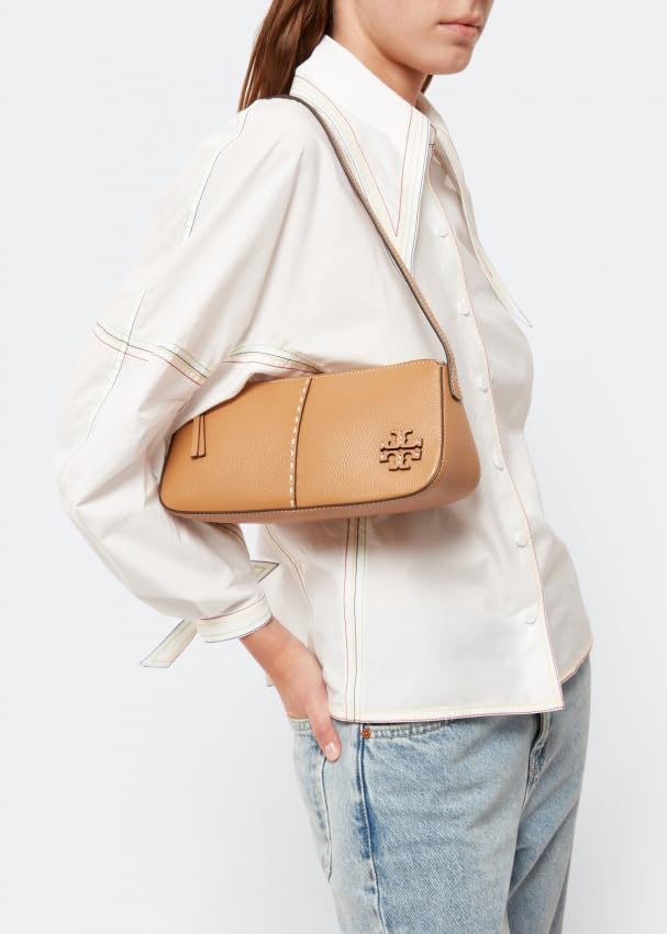 Tory Burch Women's McGraw Wedge Shoulder Bag Handbag Tiramisu Brown